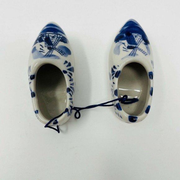 Delft | Art | Delft Handpainted Porcelain Miniature Dutch Clogs | Poshmark